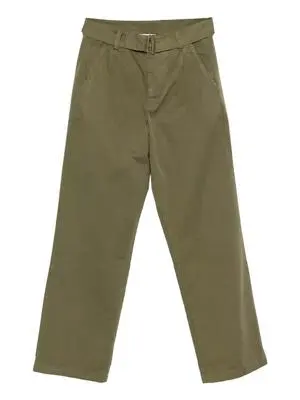 LANEUS Belted Cargo Trousers - Green