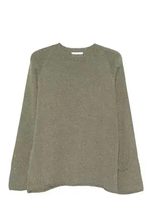 LANEUS Long-sleeve Crew-neck Sweater - Green