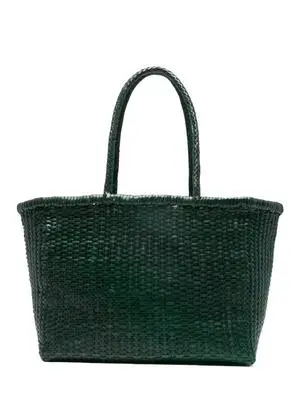 Dragon Diffusion Big B Weave Woven Top-handle Tote Bag - Green