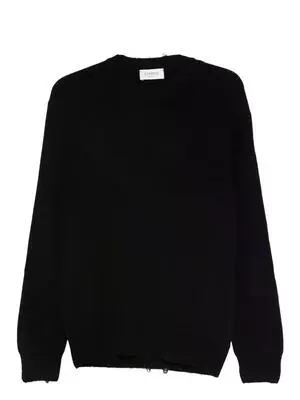 LANEUS Crew-Neck Long-Sleeve Sweater