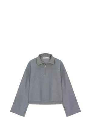 Carven High-neck Half-zip Sweatshirt - Grey