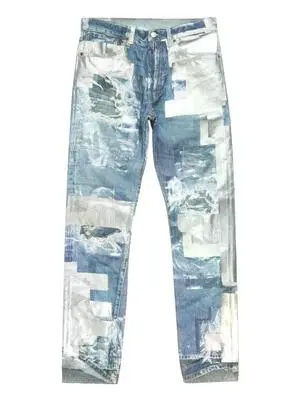 Acne Studios Patchwork Straight Jeans - Blue
