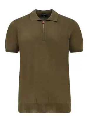 Kiton Zip-up Polo Shirt - Green