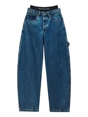 Alexander Wang Oversized Wide Leg Jean - Blue