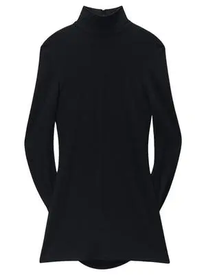 Alexander Wang Mini Dress With Draped Sleeves - Black