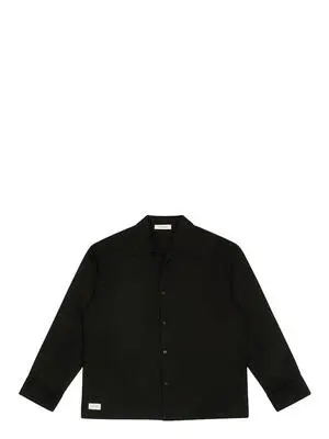 ENTIRE STUDIOS Long Sleeve Pajama Shirt - Black