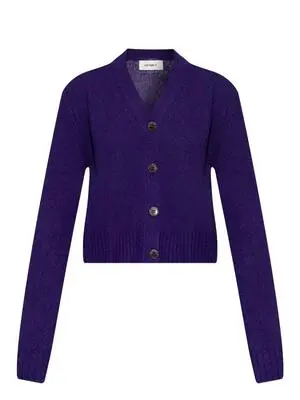LISA YANG Button V-neck Cardigan - Purple