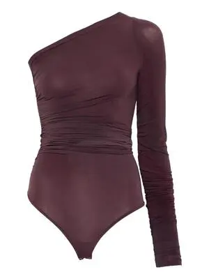 Wolford One-shoulder Long-sleeve Top - Purple