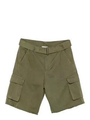 LANEUS Belted Cargo Shorts - Green