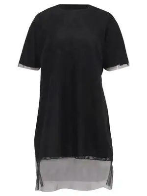 Simone Rocha Lace Silk Mini Dress - Black