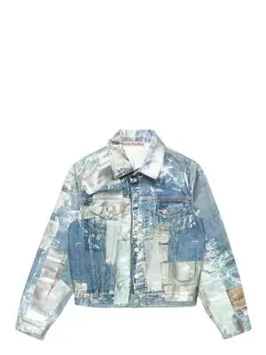 Acne Studios Patchwork Denim Jacket - Blue
