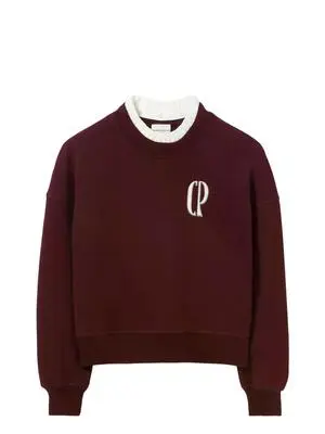 Claudie Pierlot Logo-patch Cotton-blend Sweatshirt - Red