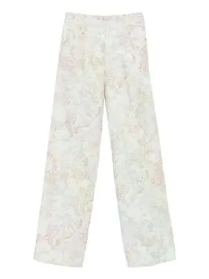 FORTE_FORTE Floral-print Trousers - Blue