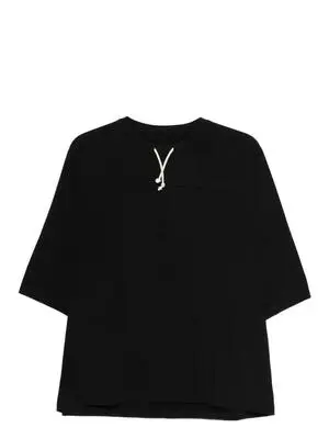 MORDECAI Lace-detail T-shirt - Black