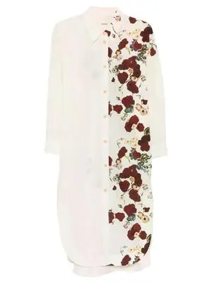 Khaite Gloria Floral-print Midi Dress - Neutrals