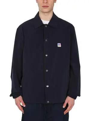 BOSS Relaxed Fit Jacket With X Russell Athletic Logo - Blue