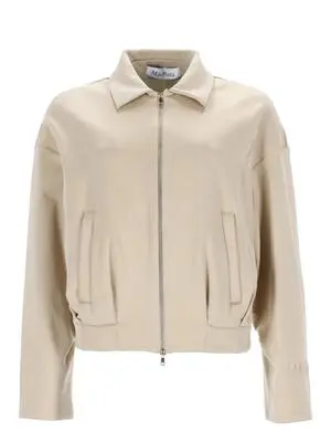 Max Mara Silk And Cotton Crop Sweatshirt - Beige