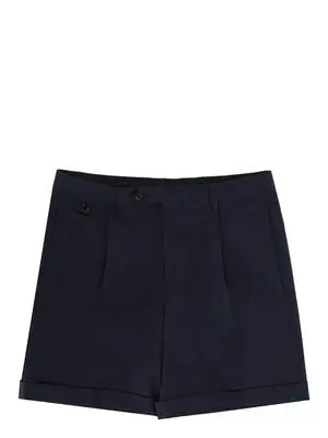 LARDINI Cotton Tailored Shorts - Blue