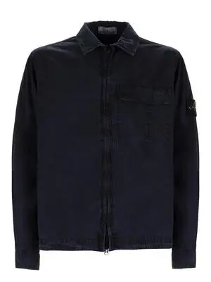 Stone Island Cotton Overshirt - Blue