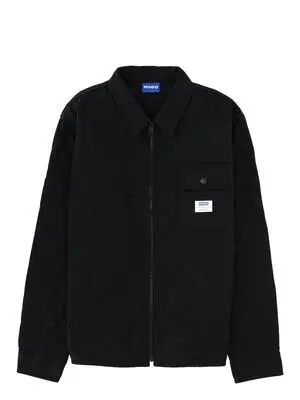 Hugo Cotton Overshirt - Black