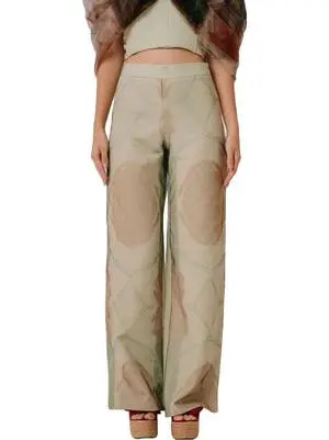 SAN MALO Tessa Tulle Trousers - Green