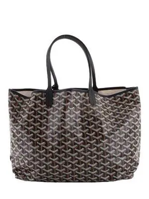 Goyard Saint Louis Tote Coated Canvas PM Black