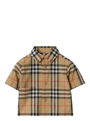 BURBERRY Check Cotton Two-Piece Set