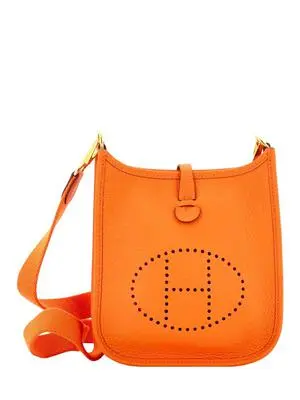 HERMES Evelyne Bag Gen Iii Clemence Tpm - Orange Minium