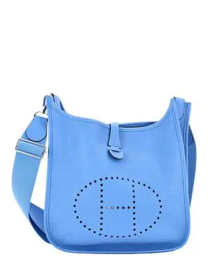 HERMES Evelyne Bag Gen Iii Clemence Pm - Bleu Paradis
