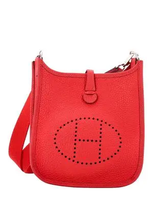 HERMES Evelyne Tpm Crossbody Bag - Rouge Casaque