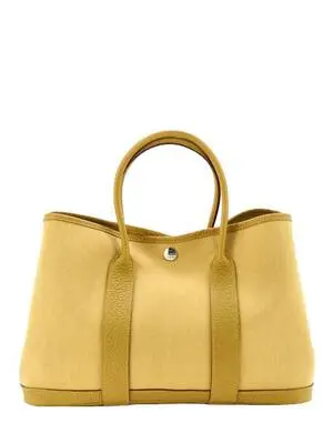 Hermès Garden Party Tote Toile And Leather 30 - Yellow