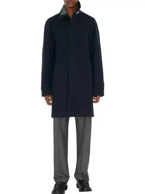 Burberry Mid-length Cashmere Car Coat - Navy