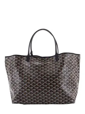 GOYARD Saint Louis Gm Tote Coated Canvas - Black