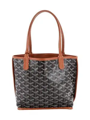 GOYARD Anjou Reversible Mini Tote Coated Canvas - Black