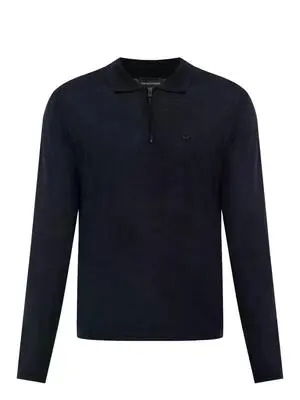 Emporio Armani Long-sleeve Polo Shirt - Blue