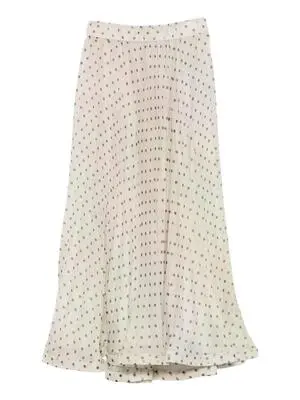 P.a.r.o.s.h Polka-dot Pleated Maxi Skirt - Neutrals