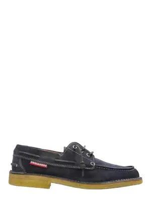 Dsquared2 Leather Boat Shoes - Blue
