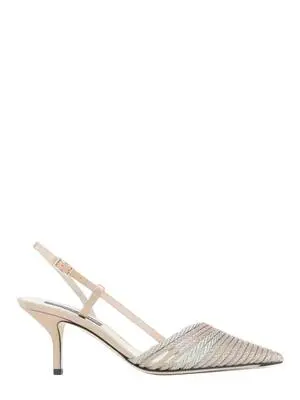 Giorgio Armani Braided Slingback Pumps - Neutrals
