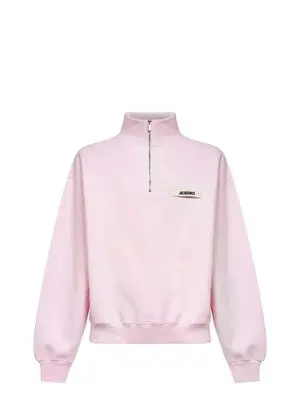 Jacquemus Zip Stand-collar Sweatshirt - Pink