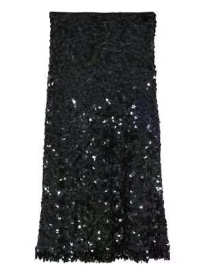 PETAR PETROV Sequined Midi Skirt - Black