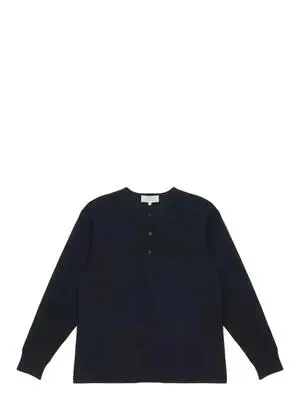 Studio Nicholson Henley Long-sleeve T-shirt - Black