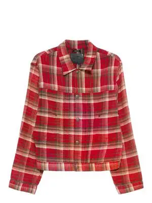R13 Plaid Shirt Jacket - Red