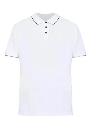 Giorgio Armani Piqué Polo Shirt - White