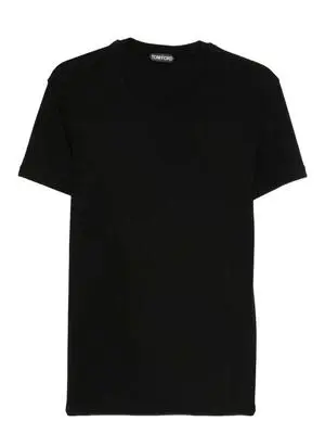 TOM FORD Perforated Crew-neck T-shirt - Black