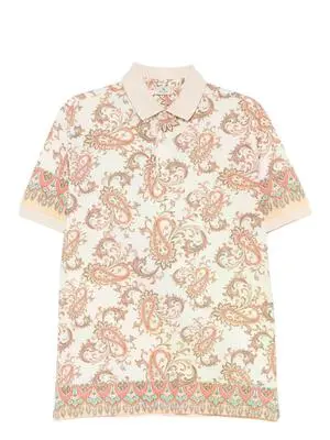 Etro Paisley-print Polo Shirt - Neutrals