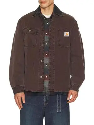Carhartt Work In Progress Mitch Shirt Jacket - Palisander & Black Dusky Canvas