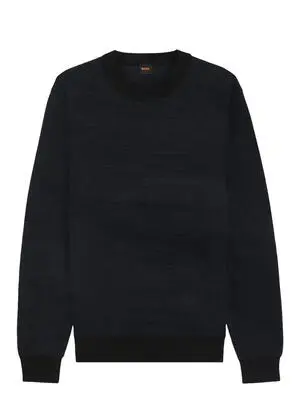 BOSS Crew-neck Long Sleeve Sweater - Black