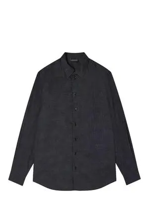 Emporio Armani Patterned Shirt - Black