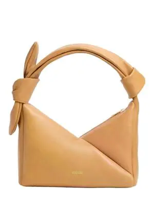 Patou Bonbonnette Knot-detail Shoulder Bag - Brown