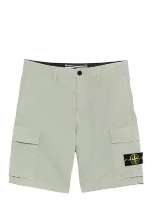 Stone Island Compass Patch Shorts - Green